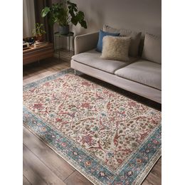 benuta Pop Waschbarer Teppich Laury Multicolor 250x350 cm - Vintage-Stil Teppich im Used-Look