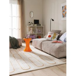 benuta Pop Kurzflor Teppich Marta Cream 200x290 cm - Moderner Kurzflor-Teppich f&uuml;r Wohnzimmer