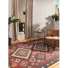 benuta Nest In- & Outdoor-Teppich Mirena Rot 200x290 cm - Teppich f&uuml;r Balkon, Terrasse & Garten
