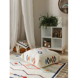 Lytte - Handgefertigter Woll Pouf Malika Multicolor 55x55x20 cm