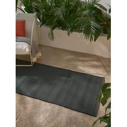 benuta Nest In- & Outdoor-L&auml;ufer Metro Schwarz 80x240 cm - Teppich f&uuml;r Balkon, Terrasse & Garten
