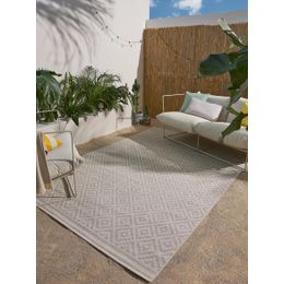 benuta Nest In- & Outdoor-Teppich Metro Grau 160x230 cm - Teppich f&uuml;r Balkon, Terrasse & Garten