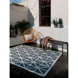 benuta Pop In- & Outdoor-Teppich Orion Blau 120x170 cm - Teppich f&uuml;r Balkon, Terrasse & Garten