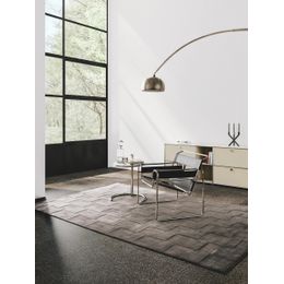 benuta Finest Kurzflor Teppich Elisa Dunkelbraun 160x230 cm - Moderner Kurzflor-Teppich f&uuml;r Wohnzimmer