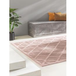 benuta Nest In- & Outdoor-Teppich Bonte Rosa 240x340 cm - Teppich f&uuml;r Balkon, Terrasse & Garten