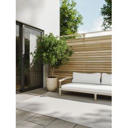 benuta Basic In- & Outdoor-Teppich Lou Wei&szlig; 200x300 cm - Teppich f&uuml;r Balkon, Terrasse & Garten