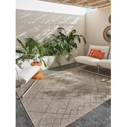benuta Nest In- & Outdoor-Teppich Naoto Beige 300x400 cm - Teppich f&uuml;r Balkon, Terrasse & Garten