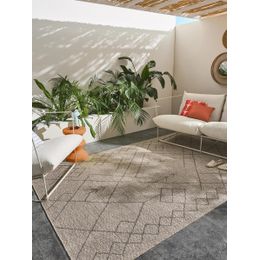 benuta Nest In- & Outdoor-Teppich Naoto Beige 120x170 cm - Teppich f&uuml;r Balkon, Terrasse & Garten