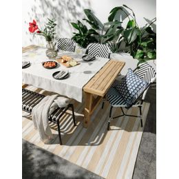 benuta Nest In- & Outdoor-Teppich Rida Beige/Gelb 80x150 cm - Teppich f&uuml;r Balkon, Terrasse & Garten