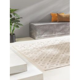 benuta Nest In- & Outdoor-Teppich Bonte Cream 240x340 cm - Teppich f&uuml;r Balkon, Terrasse & Garten