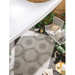 benuta Nest In- & Outdoor-Teppich Bronco Grau 140x200 cm - Teppich f&uuml;r Balkon, Terrasse & Garten