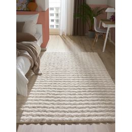 benuta Pop Waschbarer Kurzflor Teppich Ted Wei&szlig; 200x300 cm - Moderner Kurzflor-Teppich f&uuml;r Wohnzimmer