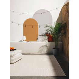 benuta Pop In- & Outdoor-Teppich Mars Cream 200x290 cm - Teppich f&uuml;r Balkon, Terrasse & Garten