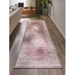 benuta Pop L&auml;ufer f&uuml;r Flur Laury Rosa 80x240 cm