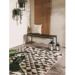 benuta Nest In- & Outdoor-Teppich Cleo Schwarz 120x170 cm - Teppich f&uuml;r Balkon, Terrasse & Garten