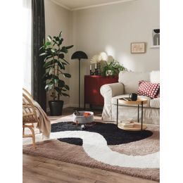 benuta Nest Hochflor Shaggyteppich Lotta Multicolor 140x200 cm - Hochflor Teppich f&uuml;r Wohnzimmer