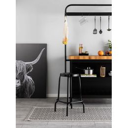 benuta Nest In- & Outdoor-L&auml;ufer Cleo Wei&szlig;/Schwarz 80x240 cm - Teppich f&uuml;r Balkon, Terrasse & Garten