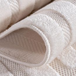 Ayyildiz Teppiche Teppich &raquo;DOHA 1653&laquo; rechteckig 4 mm H&ouml;he 3D Hoch-Tief-Effekt, leichter Kurzflor, L&auml;ufer, In- und Outdoor beige Polypropylen