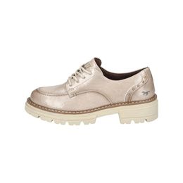Mustang Shoes Damen Schn&uuml;rschuh &raquo; Halbschuhe Lederimitat&laquo; beige 40