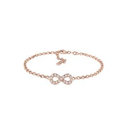 Elli Damen Armband &raquo;Infinity Wei&szlig; 925 Silber Rosegold, mit Kristallen von Swarovski &laquo; rosa