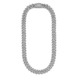 Bruno Banani Herren Collier &raquo;Schmuck Geschenk breite Cubankette mit Glitzersteinen&laquo; mit Zirkonia (synth.)