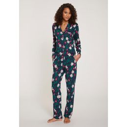 s.Oliver Damen s.Oliver Pyjama Set, 2 tlg. im klassischen Stil blau 44/46