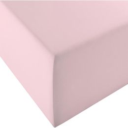 Fleuresse Spannbettlaken &raquo;Comfort XL&laquo; Mako-Jersey, f&uuml;r Matratzen bis 40 cm H&ouml;he, Bettlaken, Spannbetttuch rosa Mako-Jersey, Obermaterial: 96% 