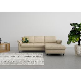 Sit & More sit&more Ecksofa &raquo;Maggiore L-Form&laquo; wahlweise mit Kopfteilverstellung, Bettfunktion und Bettkasten beige 100% Polyester