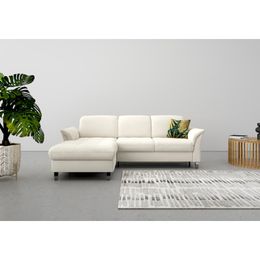 Sit & More sit&more Ecksofa &raquo;Maggiore L-Form&laquo; wahlweise mit Kopfteilverstellung, Bettfunktion und Bettkasten grau 95% Polyester, 5% Polyamid