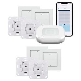 homematic IP Smart-Home-Zubeh&ouml;r &raquo;Starter Set Rollladensteuerung f&uuml;r 4 Rollladen&laquo; Kommuniziert verschl&uuml;sselt, f&uuml;r einen sicheren Zugriff auf die 
