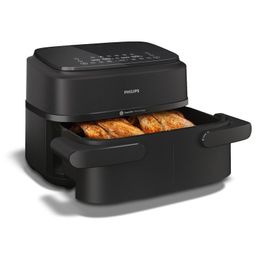 Philips Hei&szlig;luftfritteuse &raquo;Airfryer 1000 Flexible Basket NA150/00, zwei K&ouml;rbe mit 7.1L&laquo; 2450 W RapidAir Technologie und 10 Kochfunktionen; Schwarz schwarz 