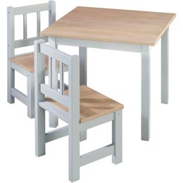 Roba Kindersitzgruppe &raquo;Woody, Holzdekor/taupe&laquo; 3 Stk. tlg. grau