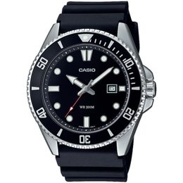 Casio Timeless Collection Herren CASIO TIMELESS COLLECTION Quarzuhr Armbanduhr, Herrenuhr,bis 20 bar wasserdicht, Datum, Resinarmband schwarz