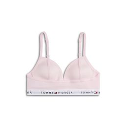 Tommy Hilfiger Underwear Kinder Triangel-BH mit Logoschriftzug rosa 128/134, N-Gr