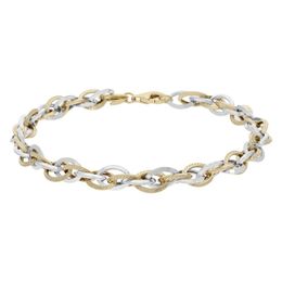 Firetti Armband &raquo;Schmuck Geschenk Gold 585 Armschmuck Doppelankerkette bicolor&laquo;