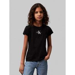 Calvin Klein Jeans M&auml;dchen T-Shirt &raquo;MICRO MONOGRAM TOP&laquo; f&uuml;r Kinder bis 16 Jahre schwarz 6 (116)