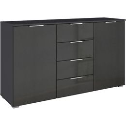 OTTO home Kombikommode &raquo;Sideboard Schubladenkommode AGORDO mit Dekor- oder Hochglanzfront&laquo; in zwei Griff-Farben, Breite 120 cm, vier gro&szlig;e Schubladen,