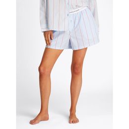 Tommy Hilfiger Underwear Damen Shorts &raquo;POPLIN SHORT&laquo; mit Streifenmuster, Logobund blau XS (34), N-Gr