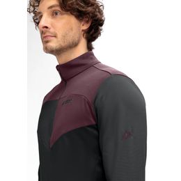 Maier Sports Herren Rollkragenpullover &raquo;Felian&laquo; Herren Midlayer, pflegeleichtes Half-Zip Fleece, Regular Fit lila 50