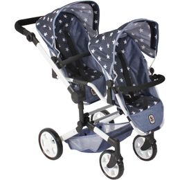 Bayer Chic 2000 CHIC2000 Puppen-Zwillingsbuggy &raquo;Linus Duo&laquo; mit zwei abnehmbaren, bis in Liegeposition verstellbaren Sportsitzen blau Puppen-Zwillingsbuggy