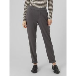V&eacute;ro Moda Vero Moda Damen Anzughose &raquo;VMMAYA MR LOOSE SOLID PANT NOOS&laquo; kn&ouml;chelfreie Form mit Saumaufschlag grau XS (34), L&auml;nge 30