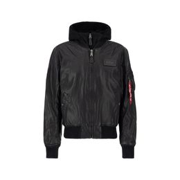 Alpha Industries Herren Lederjacke &raquo;MA-1 D-Tec Faux Leather&laquo; schwarz XXL