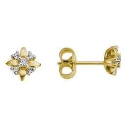 Firetti Damen Paar Ohrstecker &raquo;Schmuck Geschenk Gold 333 Ohrschmuck Ohrringe Blume&laquo; mit Brillanten