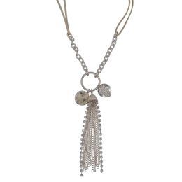 Firetti Damen Lange Kette &raquo;Schmuck Geschenk Daily Tassel Y-Kette&laquo; mit Glasstein beige
