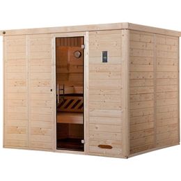 Weka Sauna &raquo;Kemi&laquo; Set, 7,5 kW Bio-Ofen mit digitaler Steuerung beige