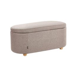 Beliani Pouf HAYWARD in Beige/Braun - (W) 98 x (H) 44 x (L) 44 cm | Gr.: onesize