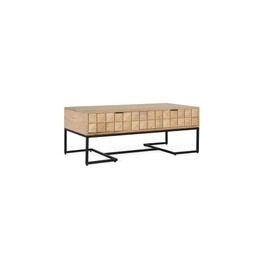 Giner y Colomer Handgeschnitzter und handgefertigter Couchtisch aus Mangoholz 120 cm in Brown | Gr.: onesize