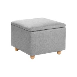 Beliani Pouf FERNDALE in Grau/Braun - (W) 60 x (H) 46 x (L) 60 cm | Gr.: onesize