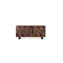 Giner y Colomer Sideboard aus Akazienholz und Metall in Brown | Gr.: onesize