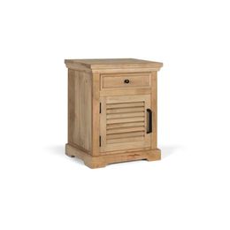 Giner y Colomer Nachttisch aus massivem Mangoholz mit warmer Funktionalit&auml;t in Brown | Gr.: onesize